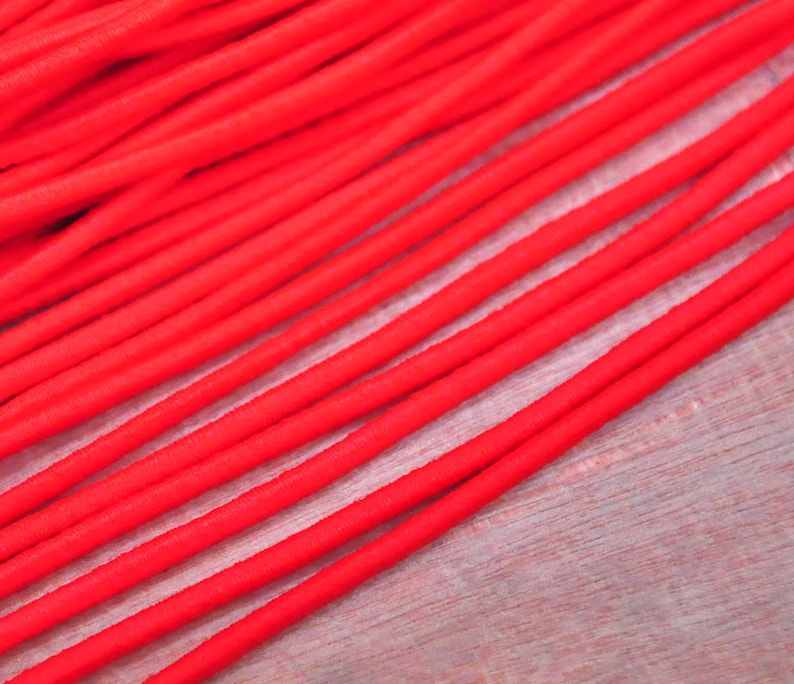 Red Elastic Cord2.5mm Red Elastic Cord Trimstretchy - Etsy