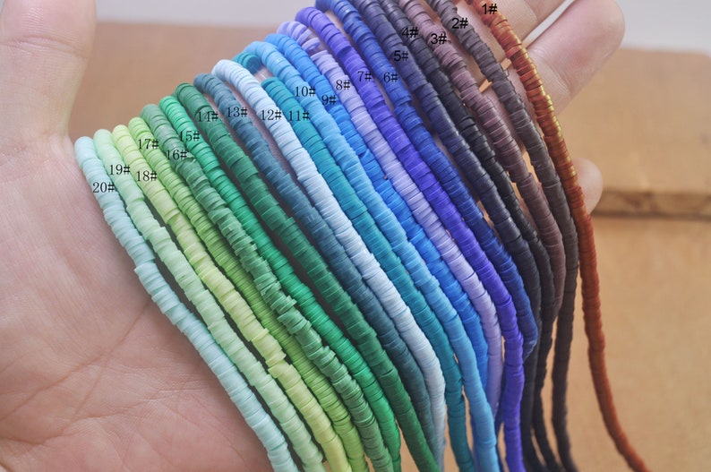 4mm Polymer Clay Disc Beadsvinyl Beads68 Colors Polymer Clay - Etsy