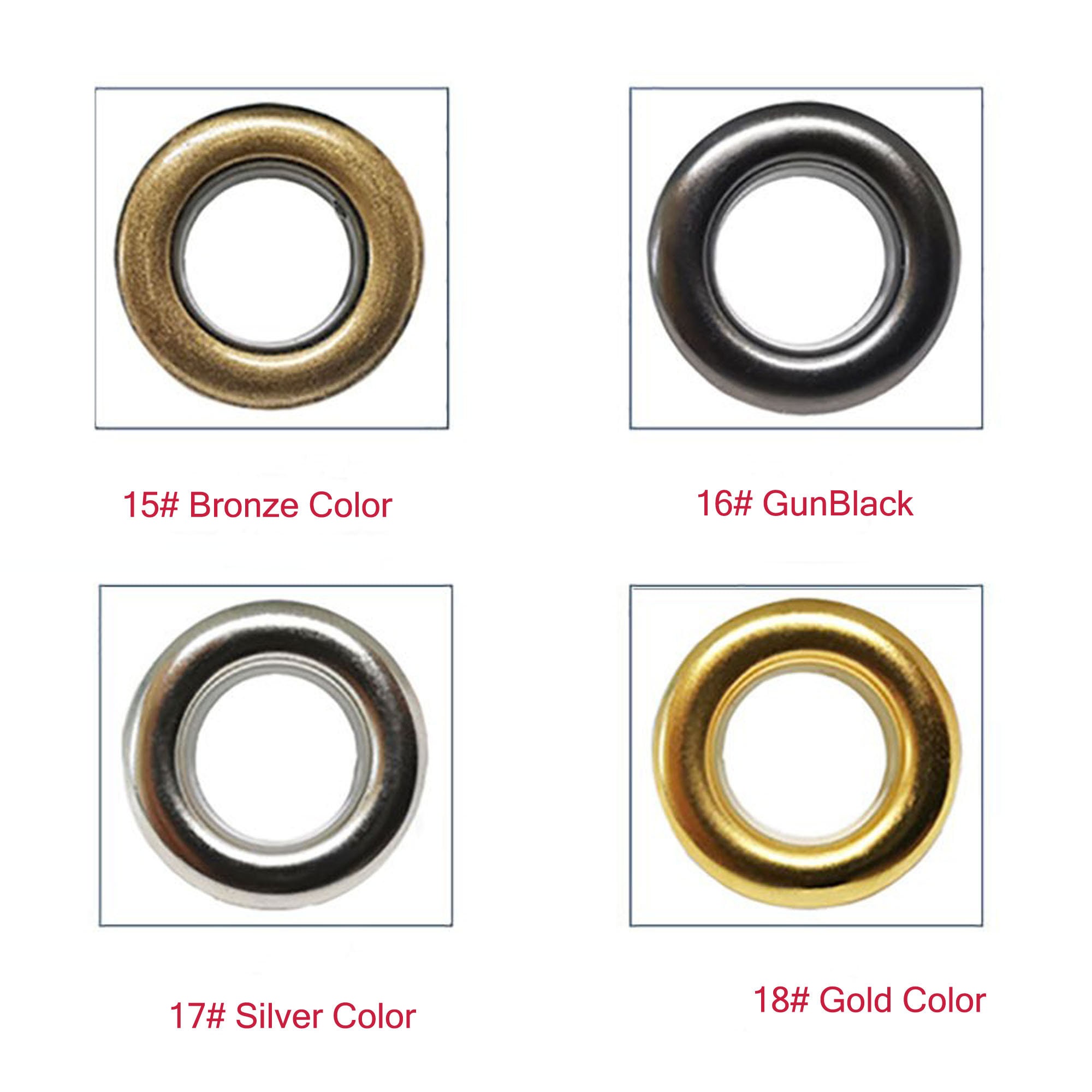 100pcs/pack Mixed Color Eyelets, 18 Colors Grommets Eyelets With ...
