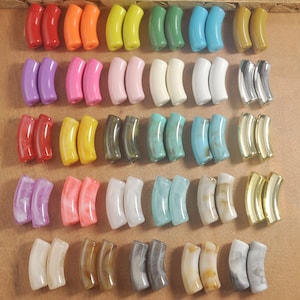 35 Colors,colorful Acrylic Tube Beads,bamboo Beads，1pcs/6pcs/30pcs ...