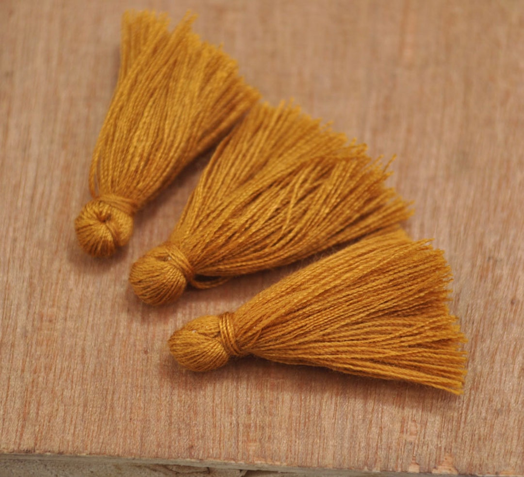 Mini Tassel,3cm Cotton Tassels/tiny Short Tassel/goldenrod Mini Cotton ...