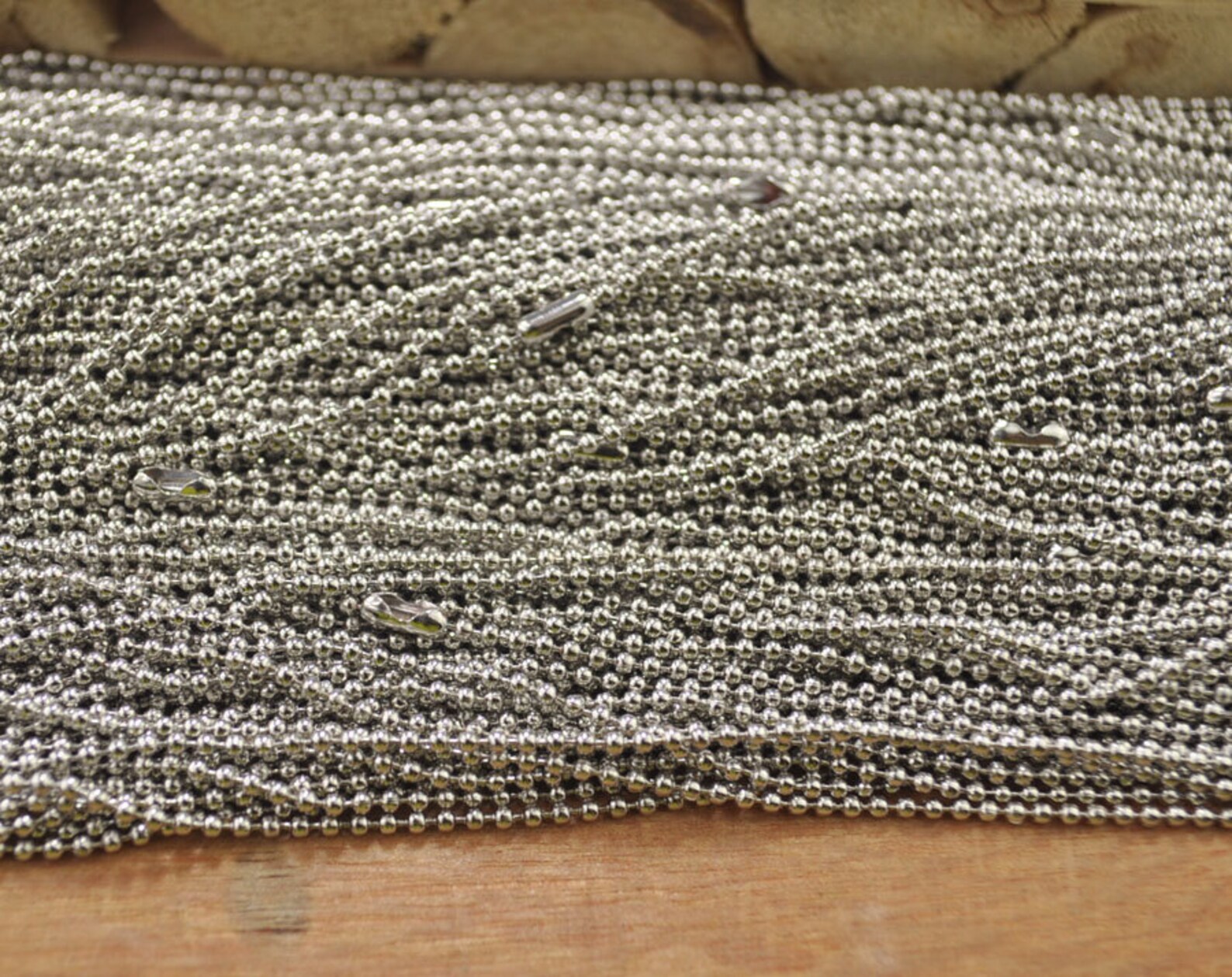 Metal Necklace,25pcs White K Ball Chain Necklaces With Connectors.27.5 ...
