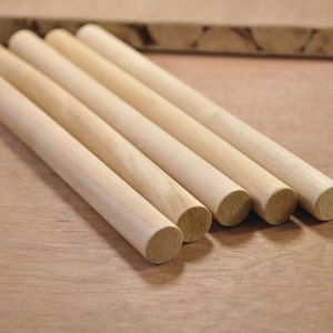 10pcs 18cm Long Wood Stick Unfinished Natural Wooden Stick Round Stick ...