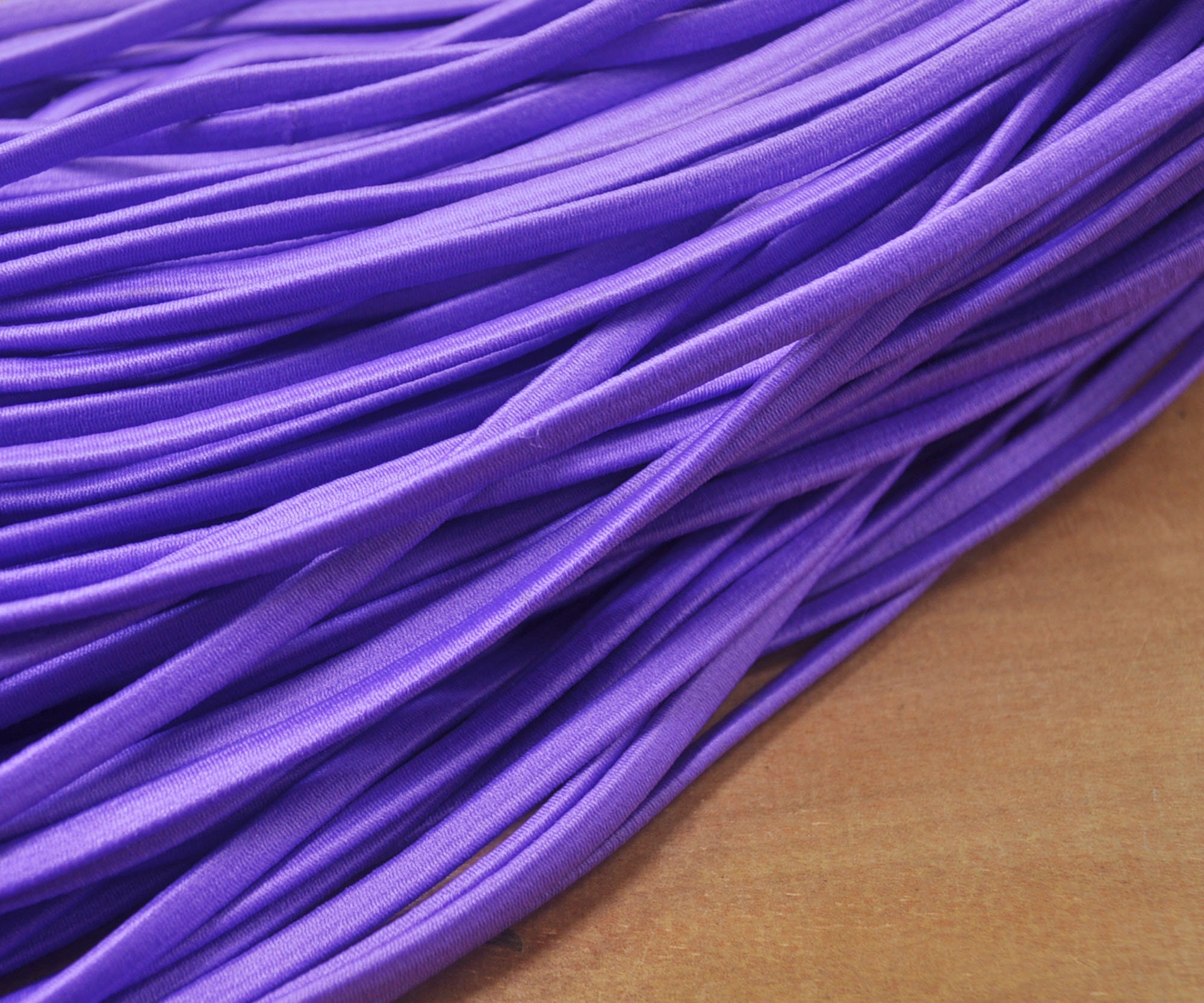 5 Yds/10 Yds Elastic Cord, 5mm Width Purple Elastic Flat Elastic Thread ...