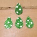 10pcs Small Green Glitter Leather Teardrops With White Round - Etsy