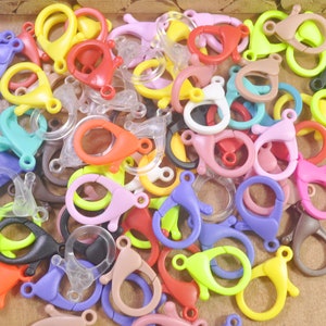 50pcs Mixed Color Plastic Lobster Clasp,glasses Chain Clasps,handbag ...