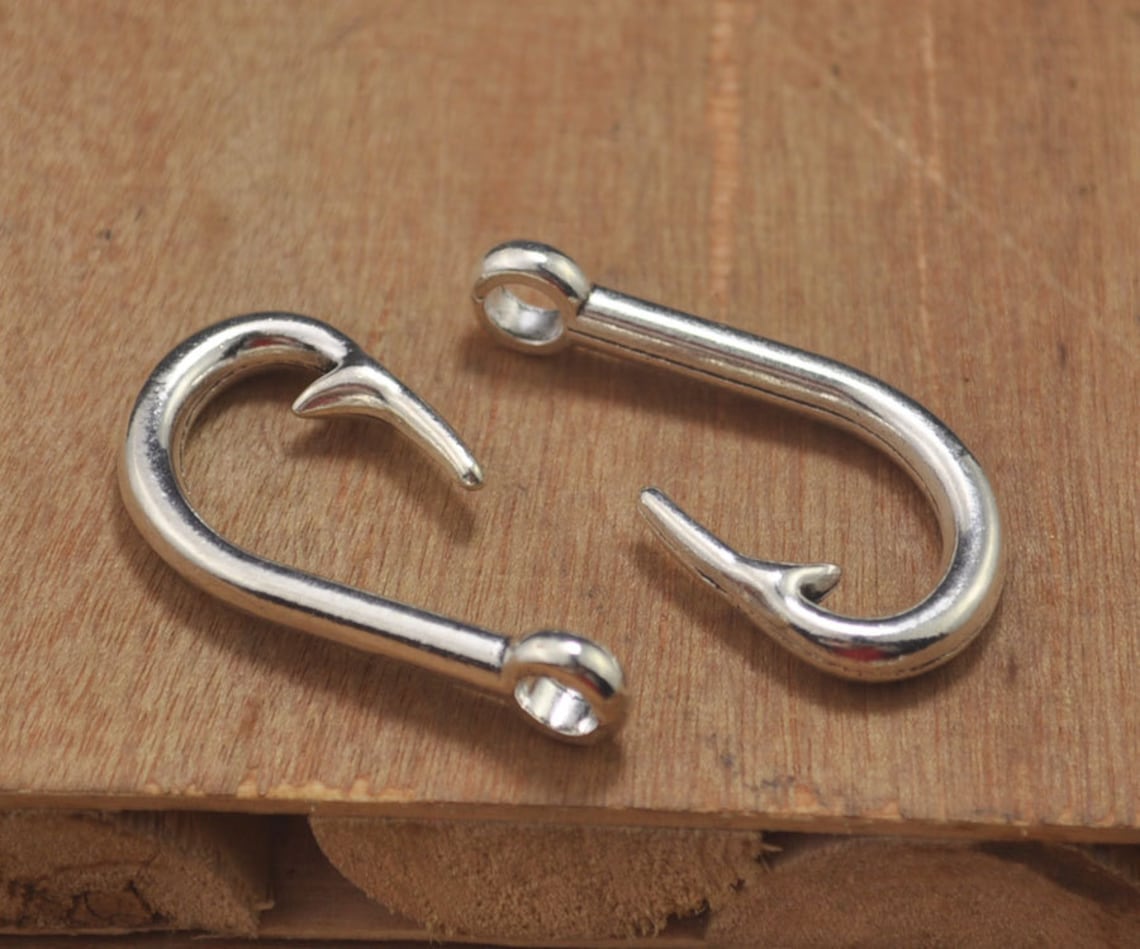 10pcs Antique Silver Fish Hook Charm hook Fish Hook Pendant - Etsy