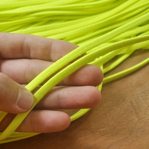 5 Yds/10 Yds Elastic Cord, 5mm Width Bright Yellow Elastic Flat Elastic ...