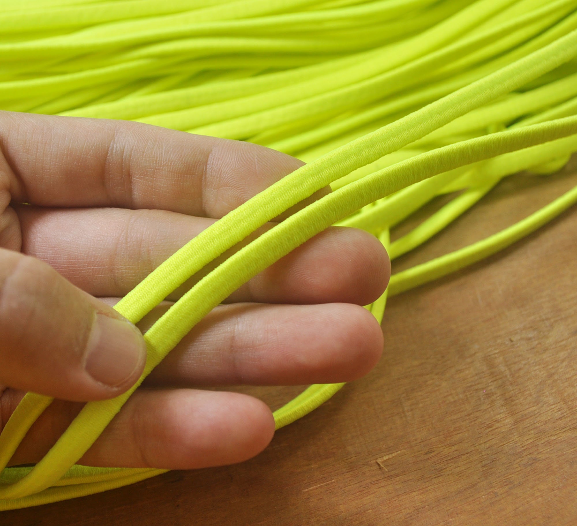 5 Yds/10 Yds Elastic Cord 5mm Width Bright Yellow Elastic - Etsy