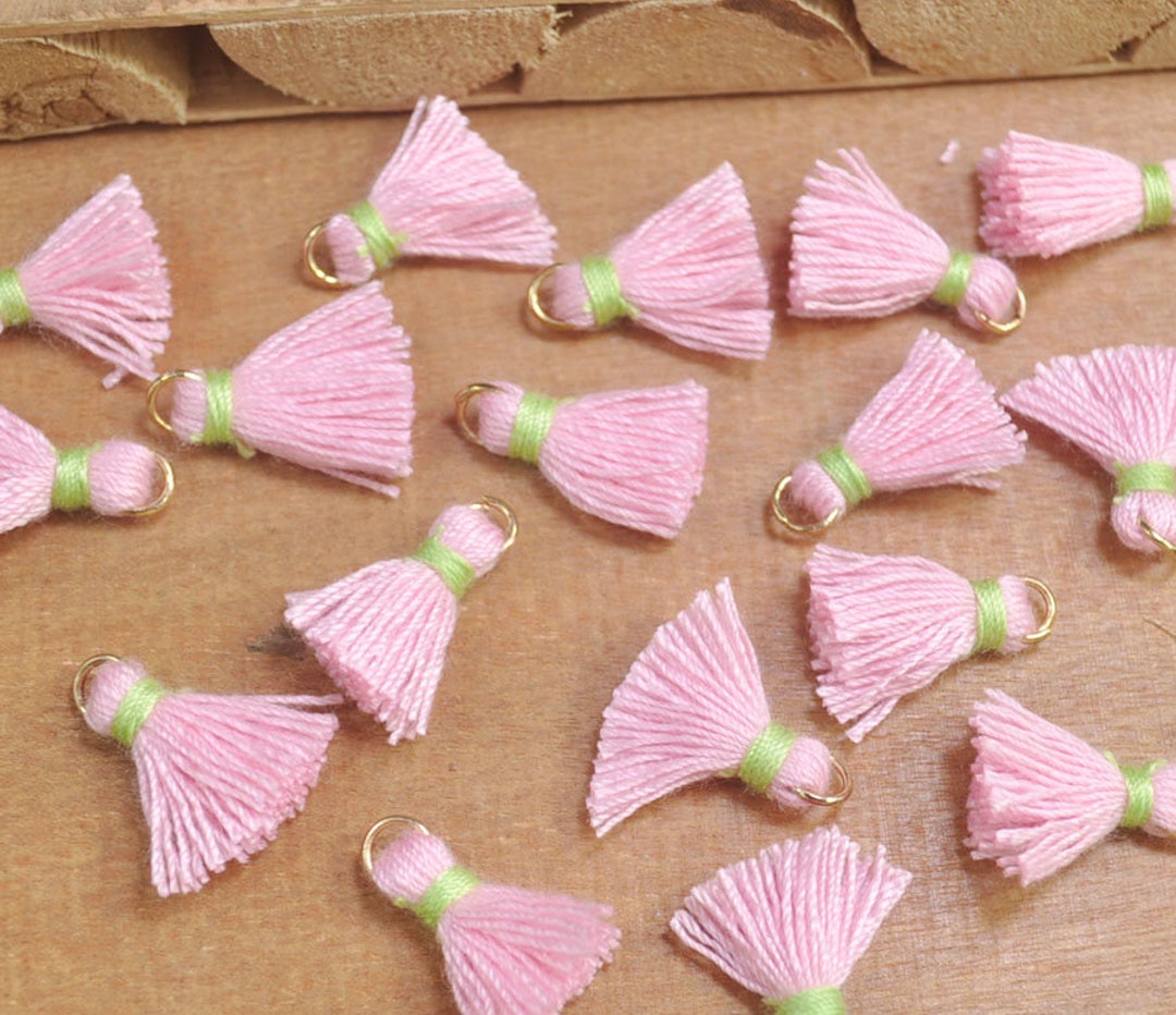 20pcs 15mm Mini Tassels,pink ,short Boho Tassels,earring,small Tassels ...