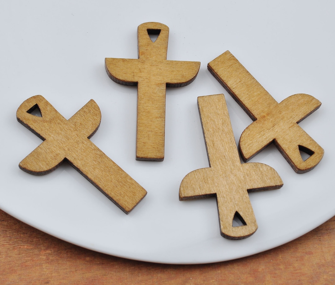 Cross , Natural Wooden Cross Charms,wood Cross Pendant,easter Crafts ...