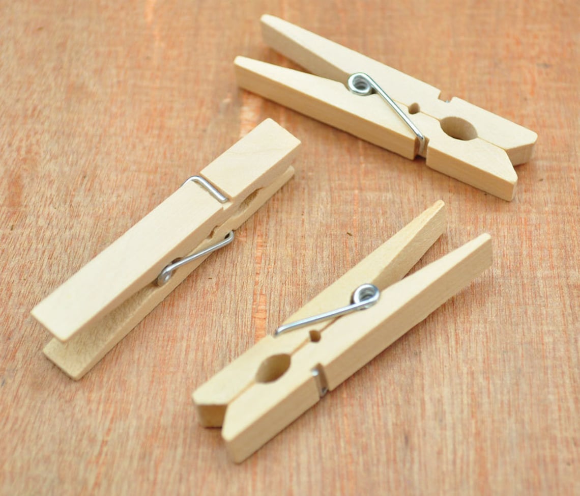 20pcs Natural Wooden Clips,unfinished Wood Clips,cloth Clip,clothespins ...