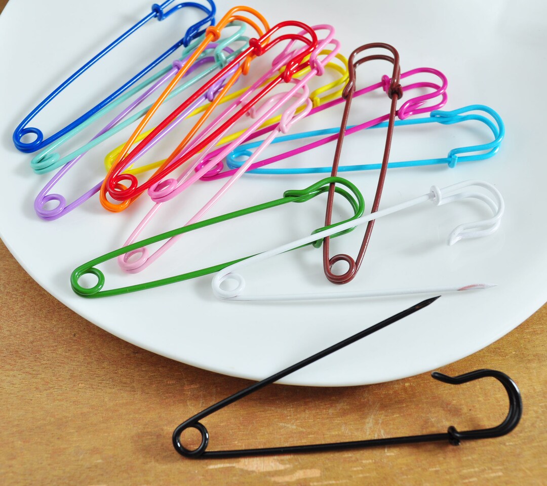 14 Colors,enamel Metal Safety Pin,colorful Safety Pin,big Pins ...