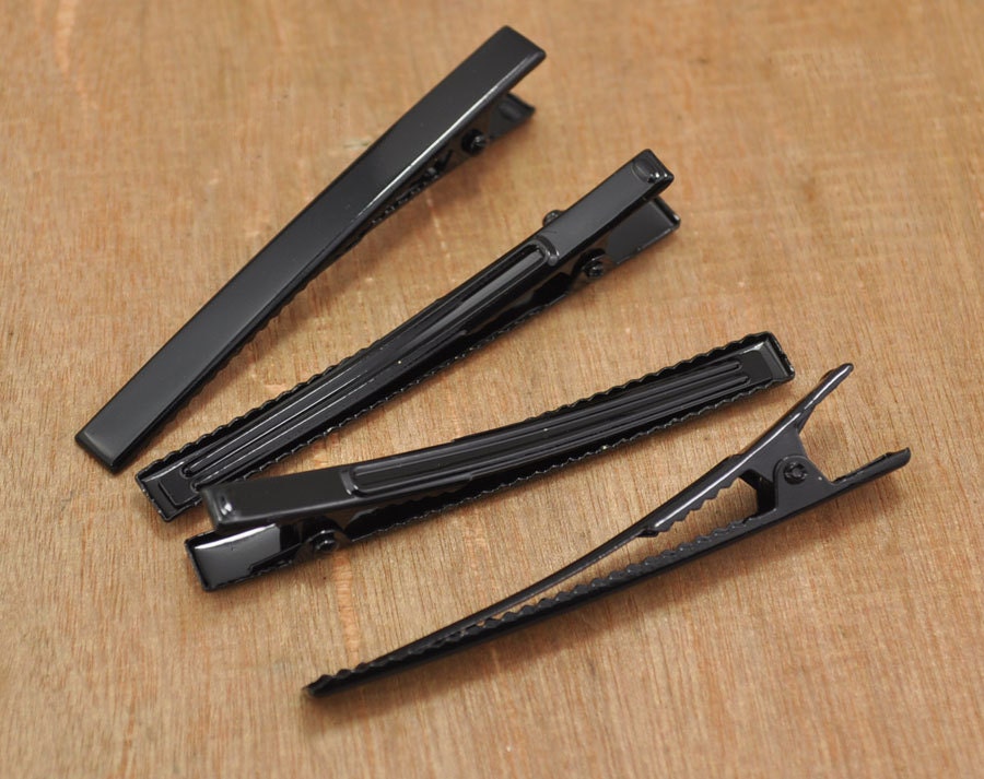 Wholesale Hair Clips/50pcs Black Slim Alligator Clips/barrette - Etsy