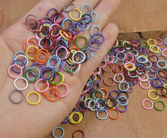 Coloured Jump Rings100 300 or 500 Pcs Bulk 10mm Metal Jump - Etsy