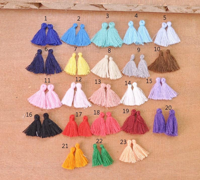 Wholesale 100pcs Mini Tassels 17mm Tiny Short Cotton Tassels | Etsy