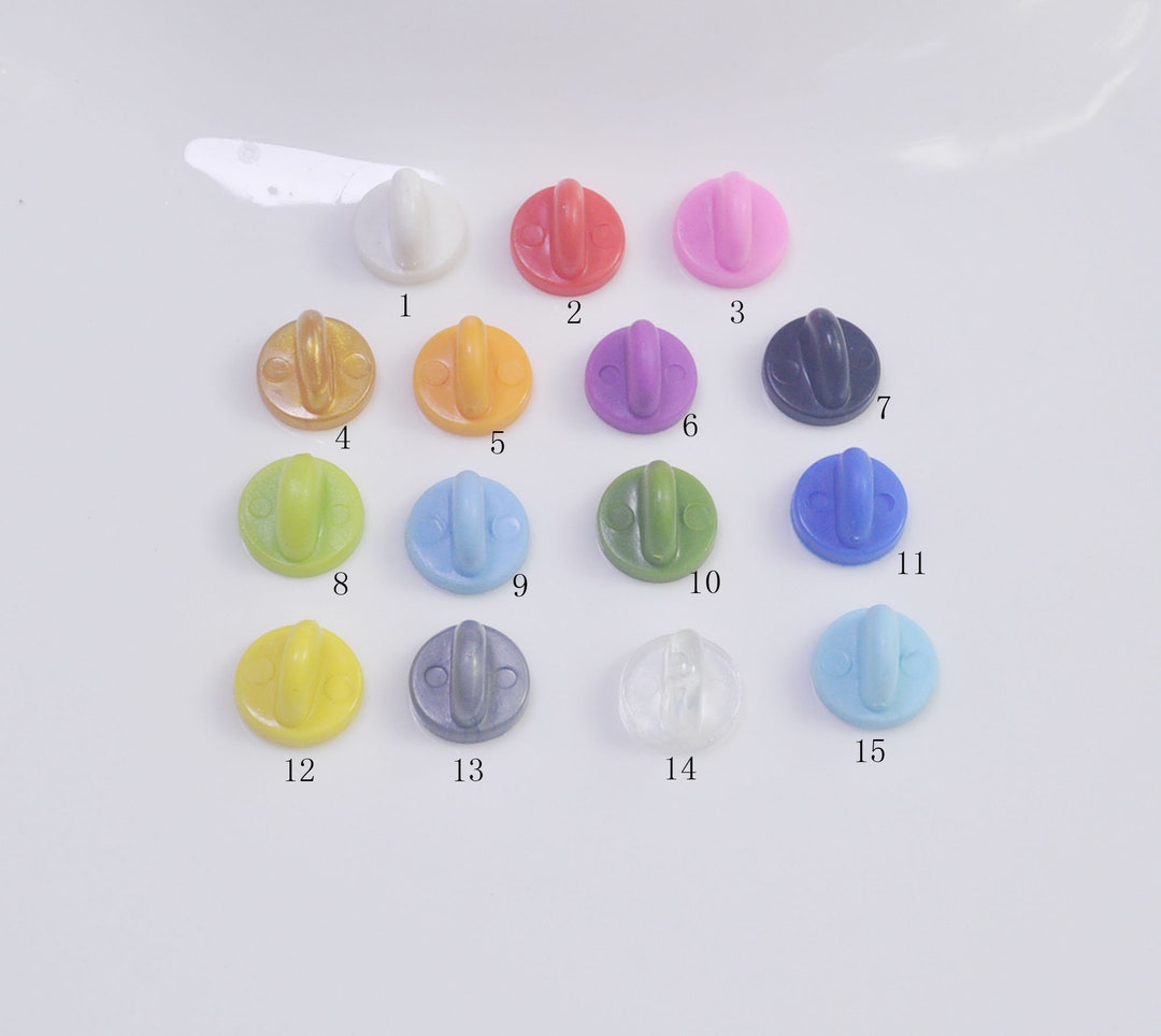 Rubberback,30/50pcs Rubber Clutches Backings Backs Clasp for Enamel ...