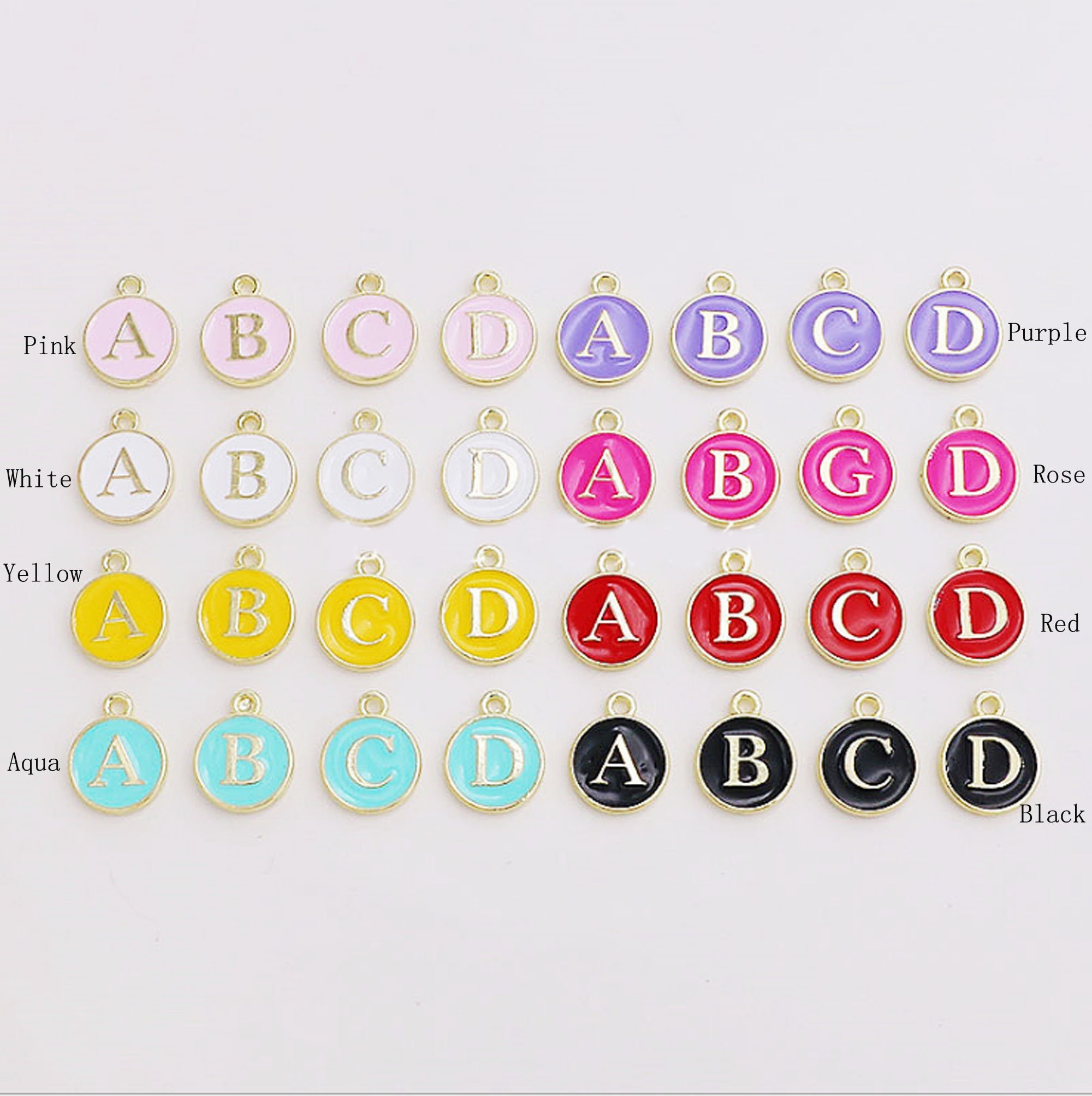 10 Pick Your Letter & Color-26 Alphabet Letters Round Tag - Etsy