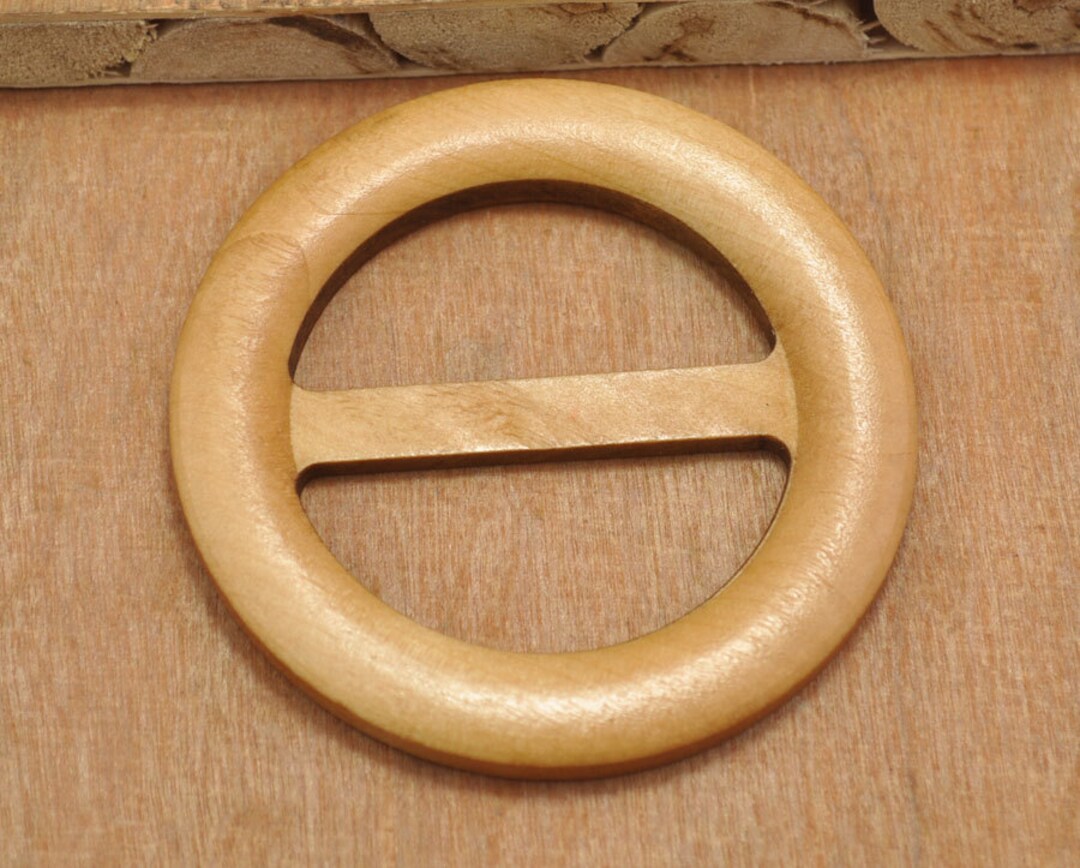 Wood Buckle,2pcs Light Brown Wood Buckle Wooden Belt Buckle,round ...