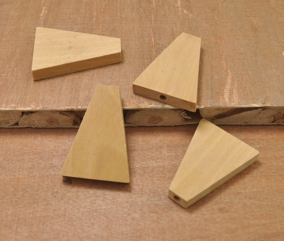 50pcs Natural Wood Beads Irregular Polygon Unfinished Wooden Beads ...