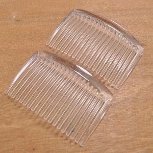 20pcs Hair Combs,transparent Plastic Hair Combs (19 Teeth) 66mmx45mm ...