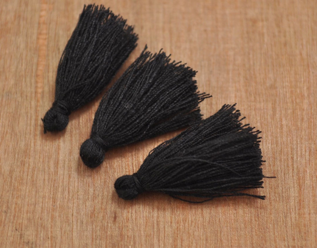 Mini Tassel,3cm Cotton Tassels/tiny Short Tassel/black Mini Cotton ...