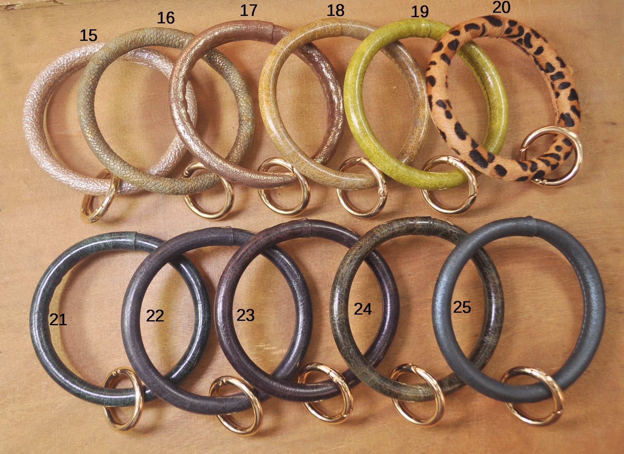 Leather Bangle Bracelet Keychainkey Saverlanyard | Etsy