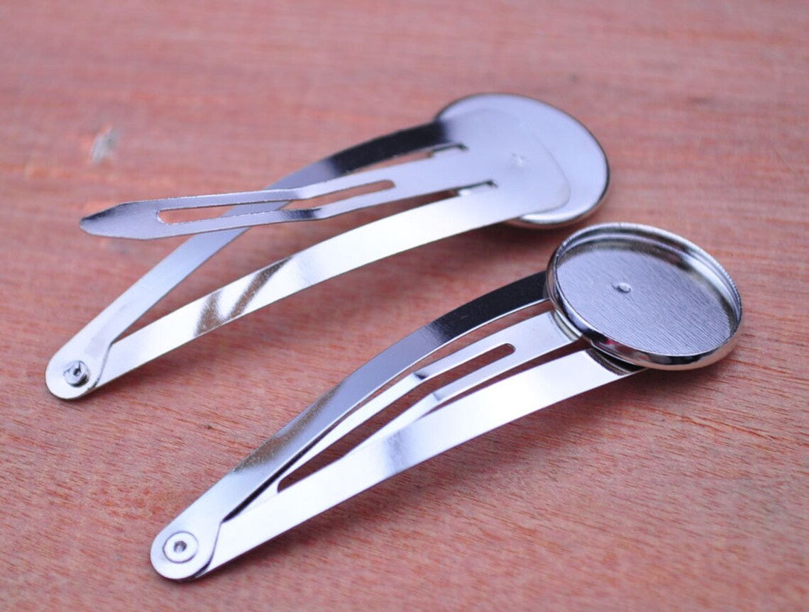 Round Hair Clips /snap Clips20pcs White K Snap Hair Clips - Etsy