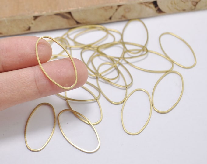 50pcs KC Gold Plated Flat Oval Jump Ring Brass Oval - Etsy