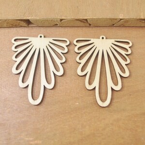 10pcs Wood Drop Pendants,natural Flower Wood Earring Pendant,wooden ...