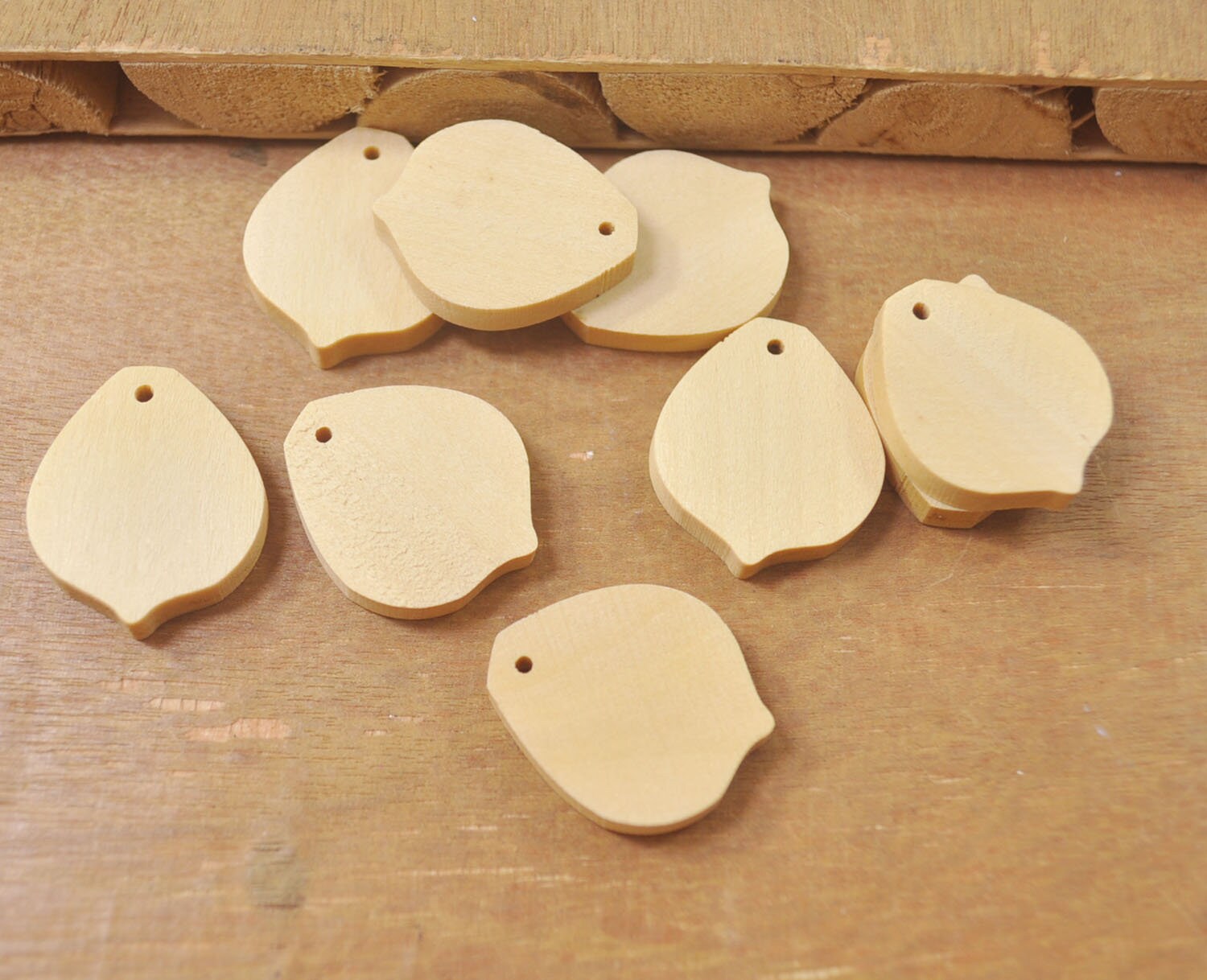 30 Small Wood Pendants,irregular Wooden Beads,wood for Earrings or ...