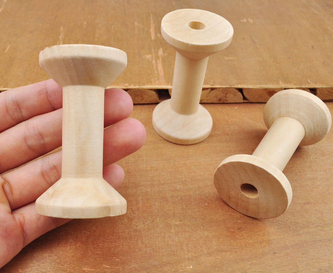 2pcs 70mm Large Wooden Spools,for Ribbons,unfinishe Wood Spools,wood ...