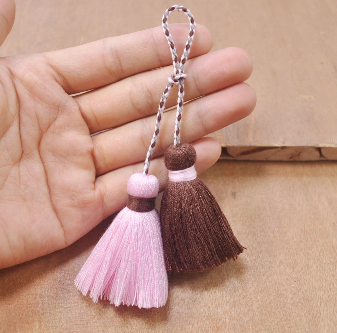 Tassels for Bag,2pcs Small Cotton Tassel,for Keyclasps,pink Tassel ...