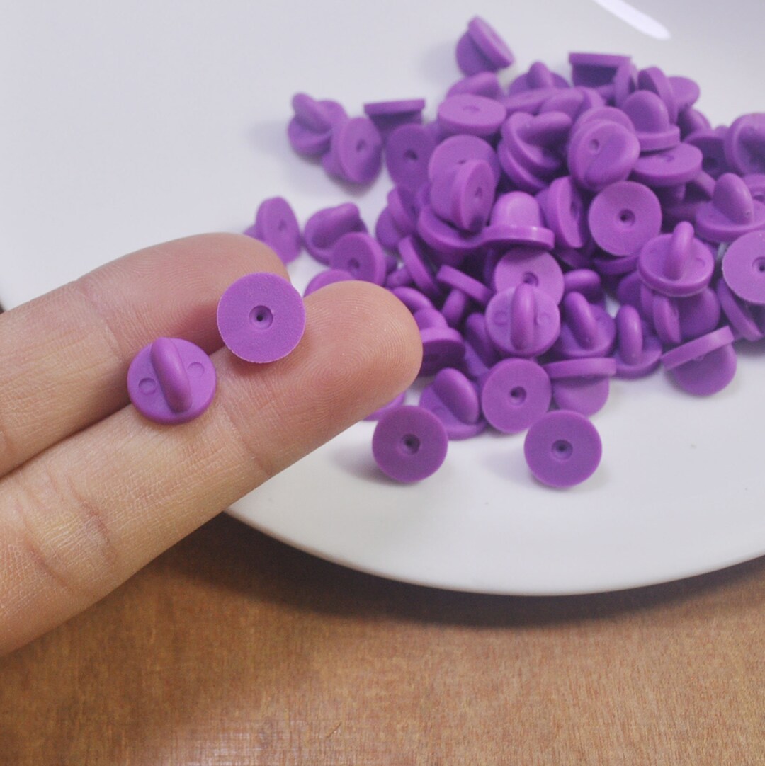 Rubberback,20pcs Purplish Red Rubber Clutches Backings Backs Clasp for ...