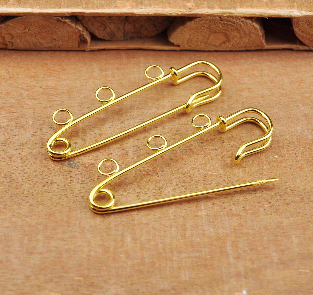 10pcs/20pcs Gold Metal Safety Pin,gold Plated Safety Pin Brooches - 3 ...
