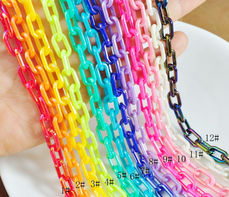 2-50pcs AB Color Plastic Chain,acrylic Chain,19inch,mask Necklace ...
