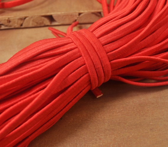 5 Yds/10 Yds Elastic Cord 5mm Width Red Elastic Flat Elastic - Etsy