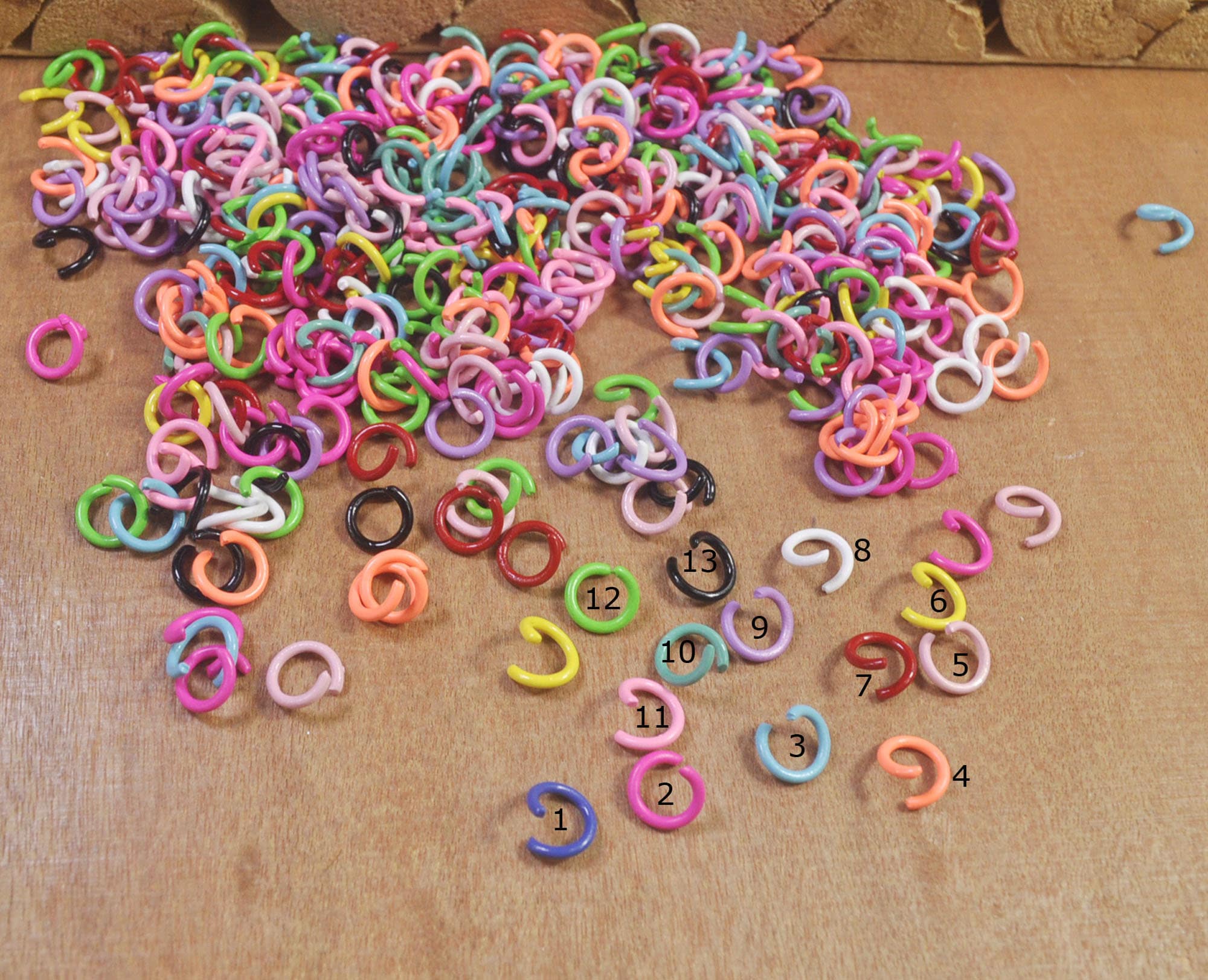 Coloured Jump Rings100 300 or 500 Pcs Bulk 8mm / 10mm Mixed - Etsy