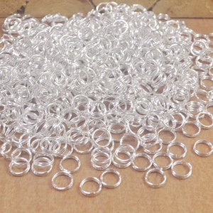 Double Jump Rings, Silver Tone Split Rings 200pcs 6mm Silver Split Jump ...
