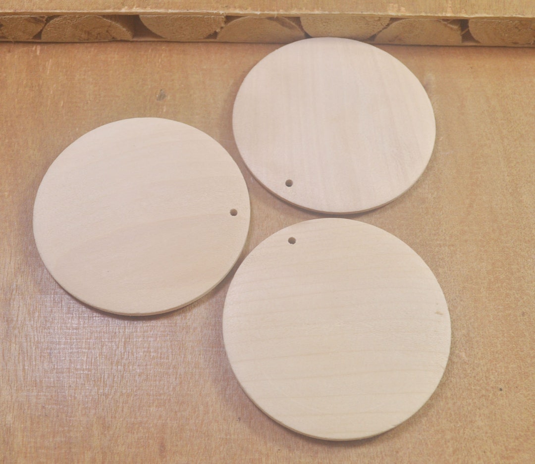 Large Round Wood Pendant,50pcs Unfinished Wood Pendants,natural Wood ...
