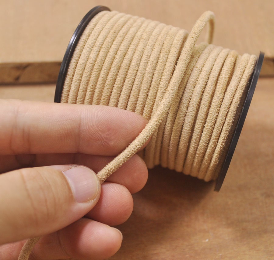 Nuevo Cordón redondo 1/2/3/4/5Yards 3mm Khaki Faux Suede | Etsy