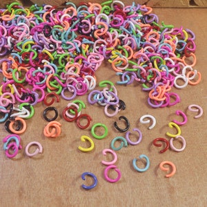 Coloured Jump Rings,100, 300 or 500 Pcs Bulk 8mm / 10mm Mixed Color ...