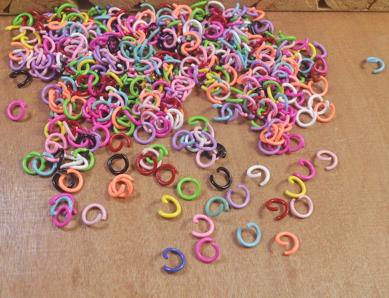 Coloured Jump Rings100 300 or 500 Pcs Bulk 8mm / 10mm Mixed - Etsy