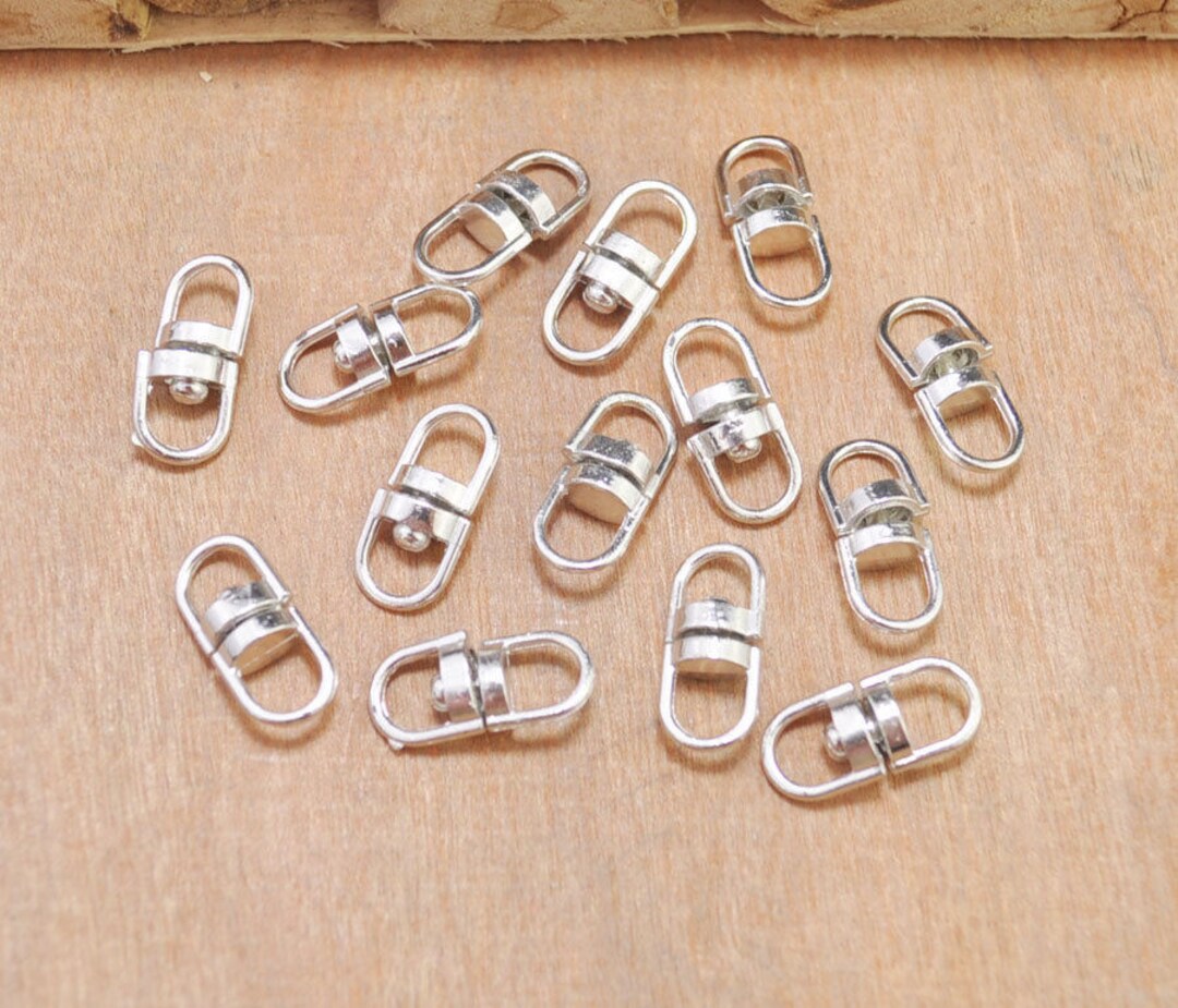 50pcs White K Swivel Key Ring Connectors Perfect for Key Chain Designs ...