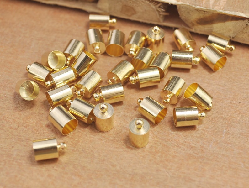 50pcs Gold Brass End Capstassel End Caps.gold End Caps for - Etsy