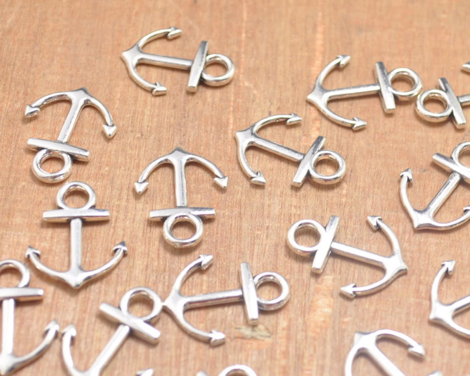 30pcs of Anchor Charms Antique Silver Anchor Charm | Etsy