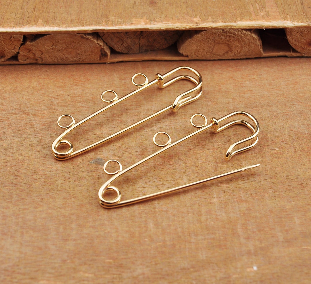 10pcs/20pcs KC Gold Metal Safety Pin,kc Gold Plated Safety Pin Brooches ...
