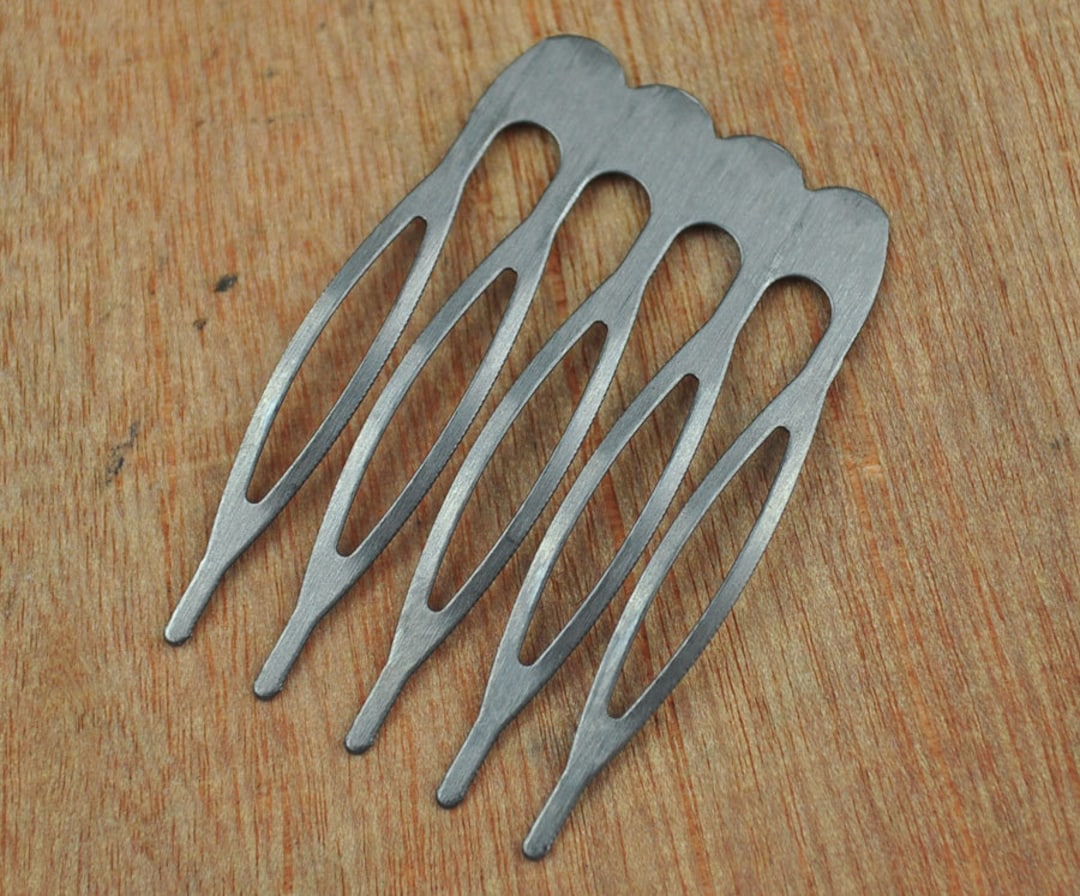 5 Teeth Metal Hair Combs,50pcs Silver Gray Metal Hair Combs,works Great ...