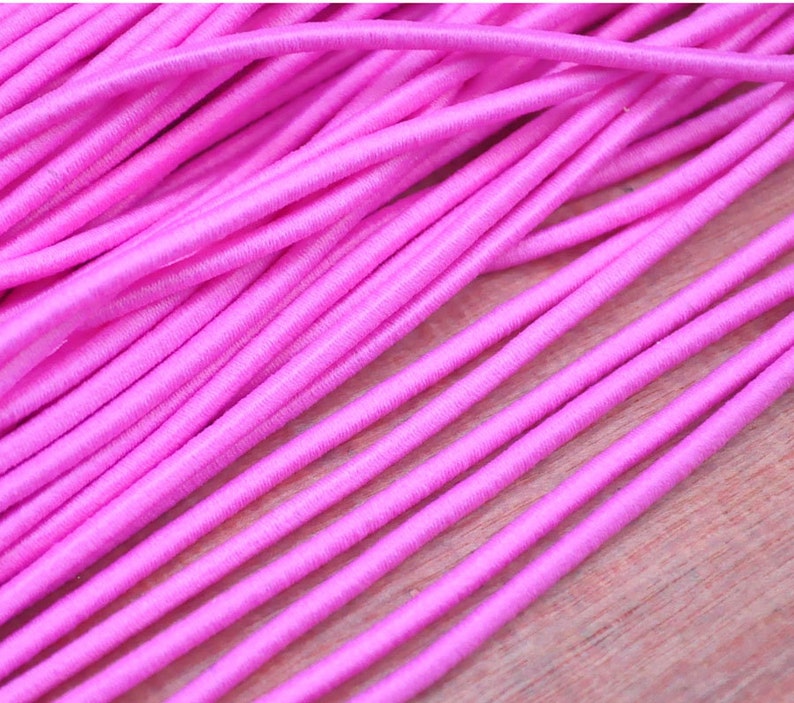 Pink Elastic Cord 2.5mm Pink Elastic Cordstretchy - Etsy