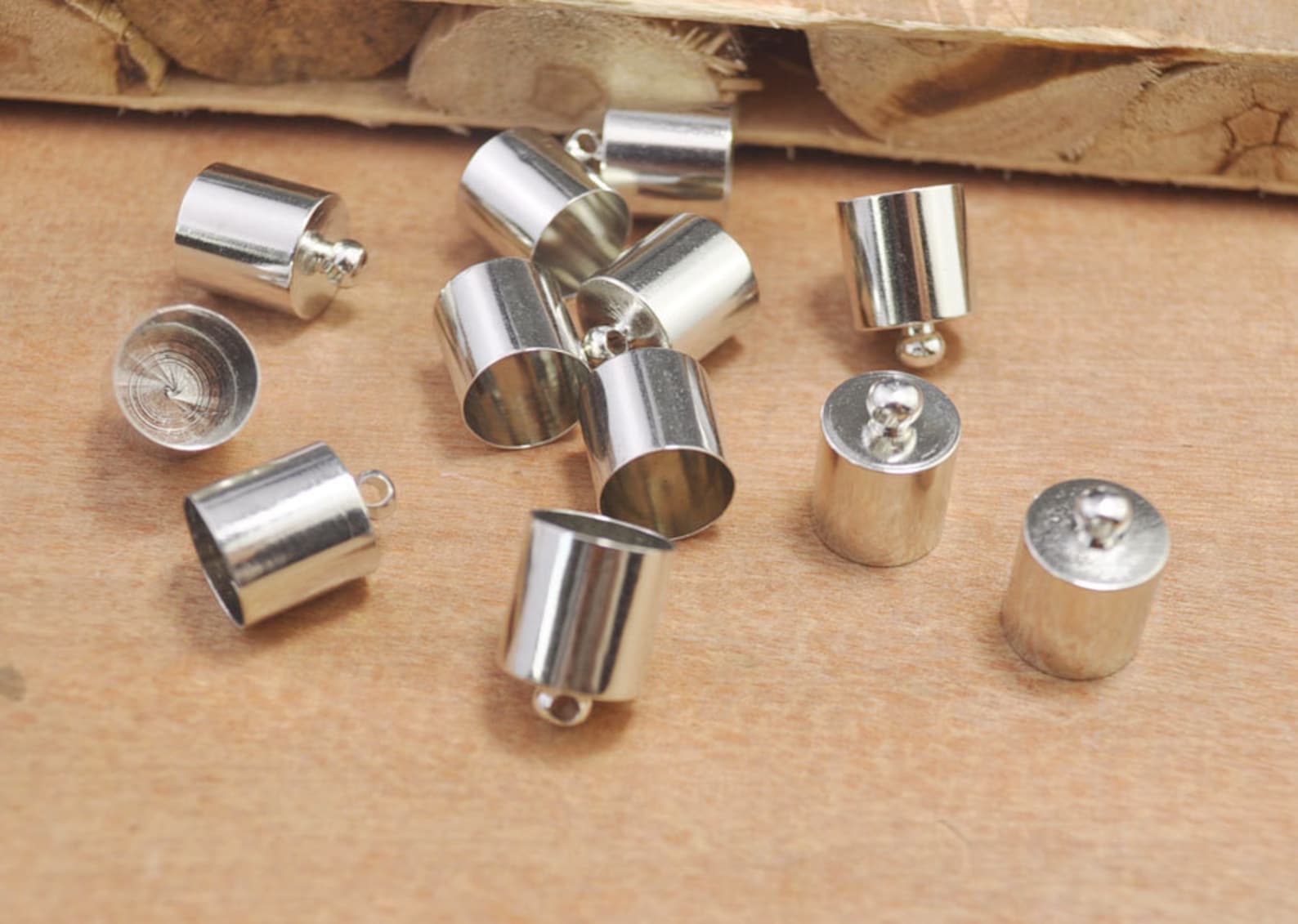 End Cap50pcs White K End Caps for Cord Necklaceshandmade - Etsy